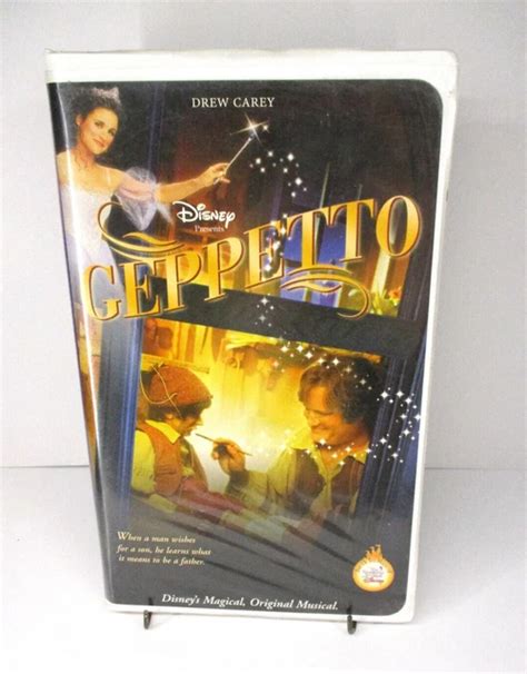 The Wonderful World Of Disney Geppetto Vhs 2000 Clamshell Drew Carey