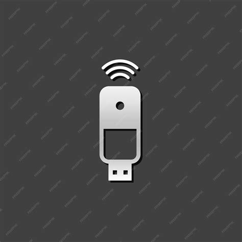 Premium Vector Modem Icon In Metallic Grey Color Style Internet