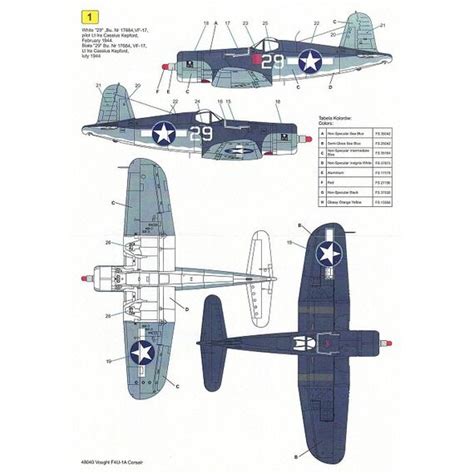 F4u 1a Corsair Decal Sheet