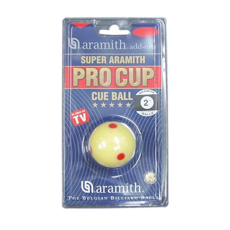 Single 2 Cue Ball Aramith Pro Cup 6 Dots Premium Ball Individual