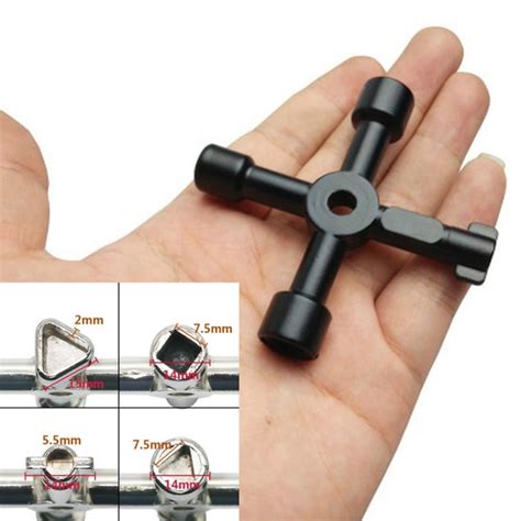 Multifunction 4 Ways Universal Triangle Wrench Key Plumber Keys