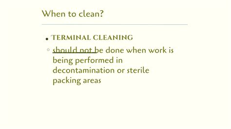Cleaning In Sterile Areaspdf Explain Why Personal Protective Equipment