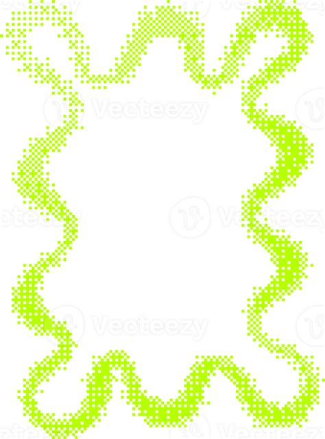 Pixel Pattern Texture Wavy Frame Bitmap Dotted Retro Abstract Border