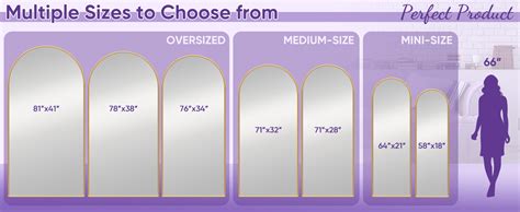 Ladynow Full Length Mirror 76x34 Arched Floor Mirror