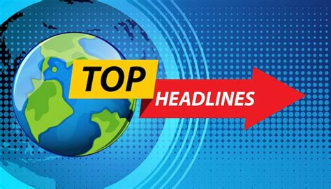 글로벌 뉴스 헤드라인 터 일러스트레이션 무료 벡터