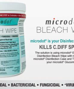 Microdot® Bleach Wipes Kills 9999 Of Germs 160 Wipes Slade Safety