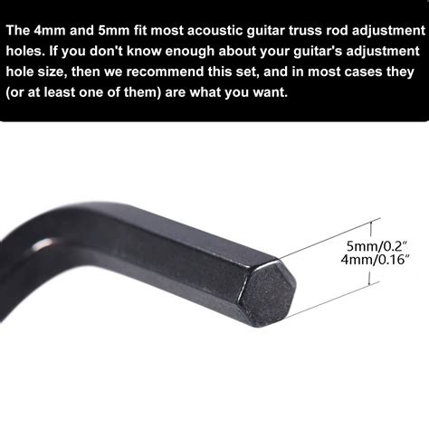 4mm And 5mm Truss Rod Wrench Allen Wrench Tool Ball End