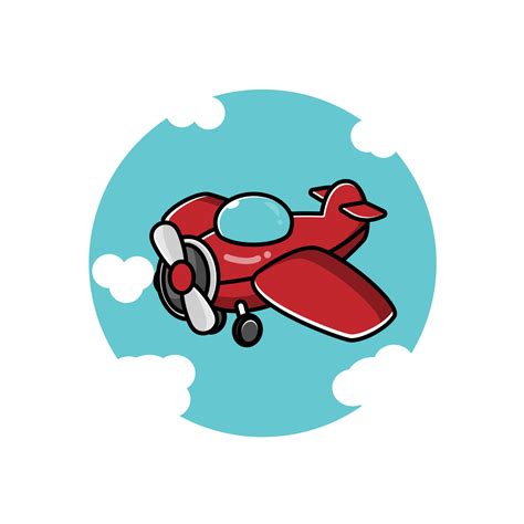 Cute Classic Plane Vector Illustration 5065249 Vector Art At Vecteezy