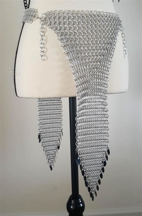 Peitho Chainmail Fringe Belt Chainmail Fringe Loincloth Etsy