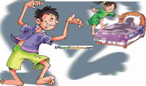 Ts 6th Class English Guide Unit 6b My Shadow Ap Board Solutions