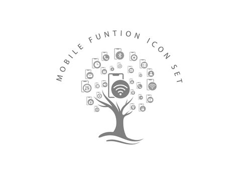 Premium Vector Mobile Function Icon Set On White Background Premium
