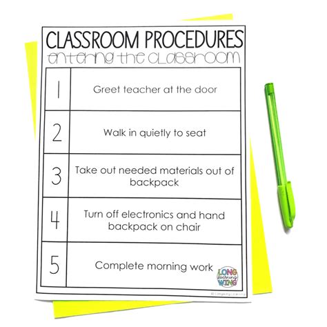 Classroom Rules And Procedures Activities At Logan Newbigin Blog