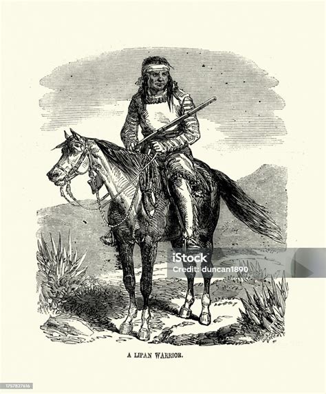 Prajurit Asli Amerika Dari Suku Apache Lipan Victoria Abad Ke19 Tahun