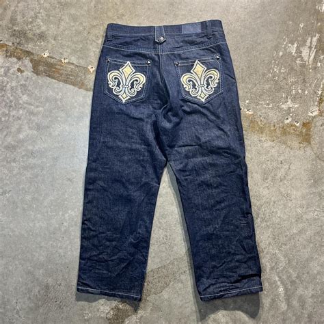 Vintage Basic Code Jeans Embroidered Jeans Sz Depop