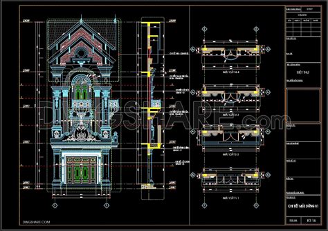 207detailed Autocad Drawings Of Vertical Facades In Classical Architecture