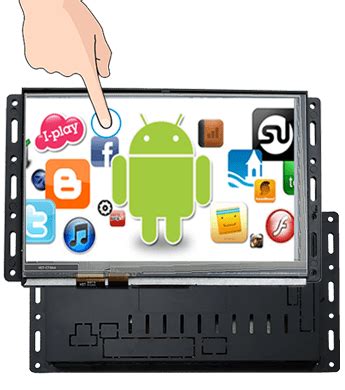 Open Frame Android Touch Panel Optional With POE Wide Custom Options