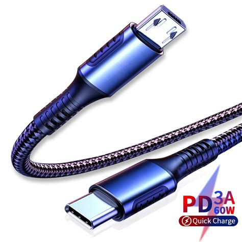 Usb Type C To Micro Usb Cable For Notebook Usbc Port To Mobile Phone