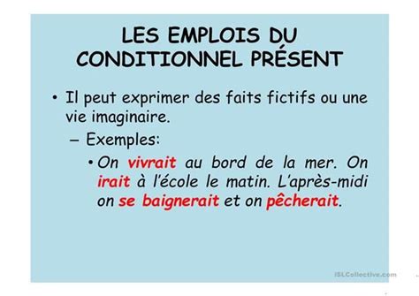 Le Conditionnel Présent Conditionnel Présent Fle Conjugaison Francais