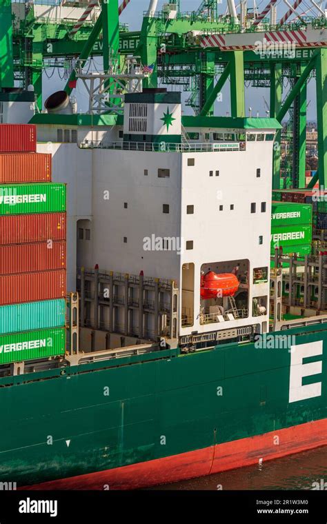 Evergreen Container Terminal Port Of Los Angeles San Pedro Southern