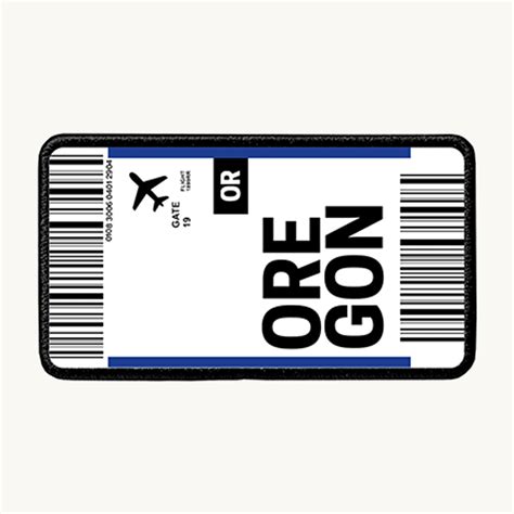 Patchify Oregon Flight Ticket Patch Pacific Wonderland Patchify®