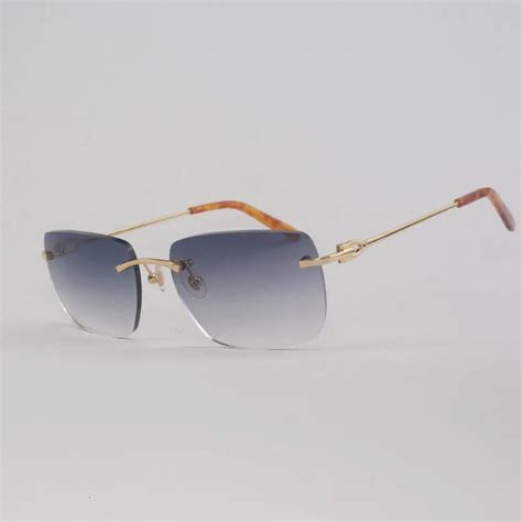 Oversized Square Sunglasses For Men And Women Retro Borderless Big Frame Driving Glasses From