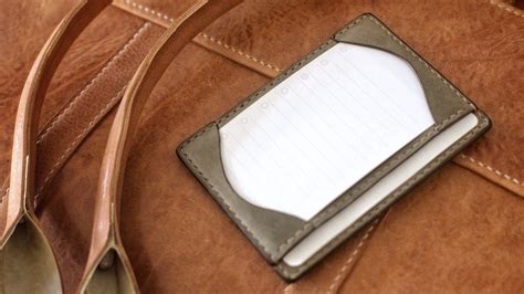 Pattern Index Card Wallet Corter Leather And Cloth