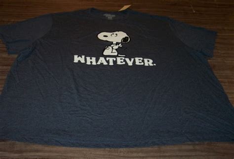 Peanuts Snoopy Whatever T Shirt Big And Tall 4xl 4xb New W Tag Ebay