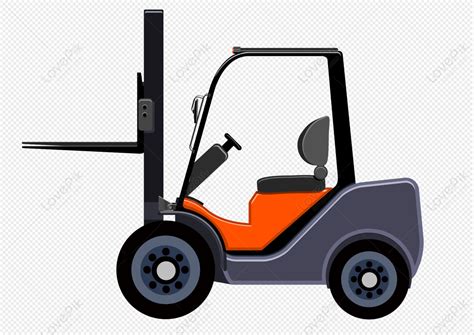 Hand Drawn Cartoon Forklift Vector Hand Clipart Cartoon Clipart