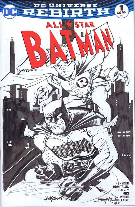Frank Miller And Klaus Janson Batman Sketch Cover In Phillip Hesters