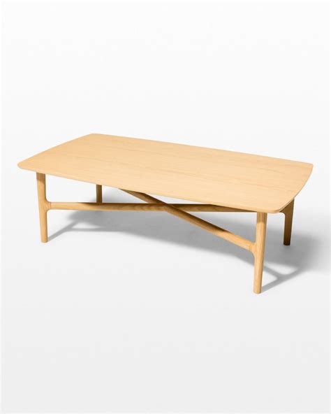 Tb195 Bevel Light Oak Coffee Table Prop Rental Acme Brooklyn