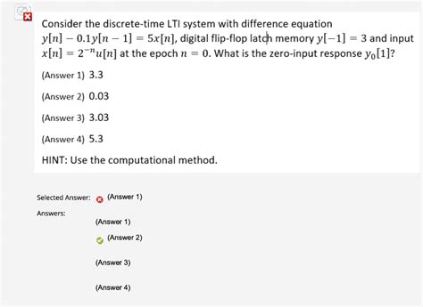 solved consider the discrete time lti system with difference