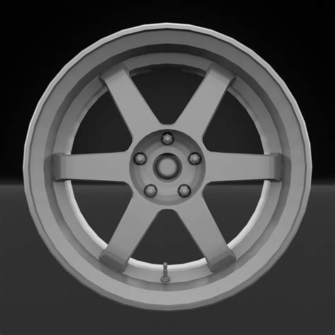 Volk Te37 Style Wheel 3d Model 3d Printable Cgtrader