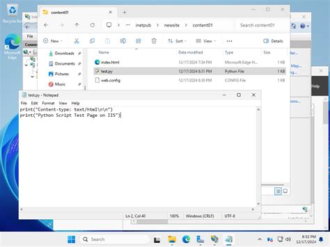 Windows Server 2025 Iis Use Python Scripts Server World