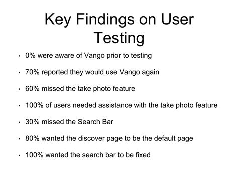 Summary Of Usability Findings Ppt