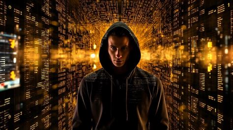 premium ai image portrait of anonymous robotic hacker concept of