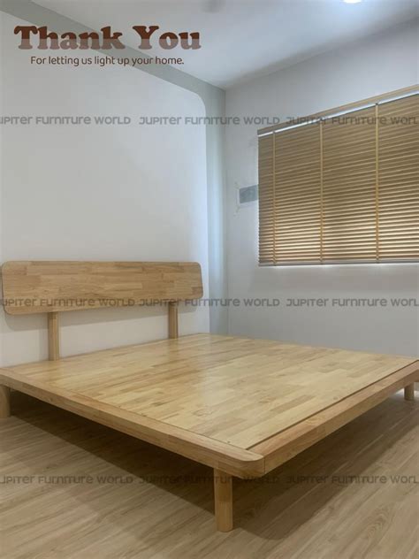 100 Solid Wood Jfw Okison Solid Wood Bed 5 Years Warranty Heavy Duty Bed Frame Wooden Bed