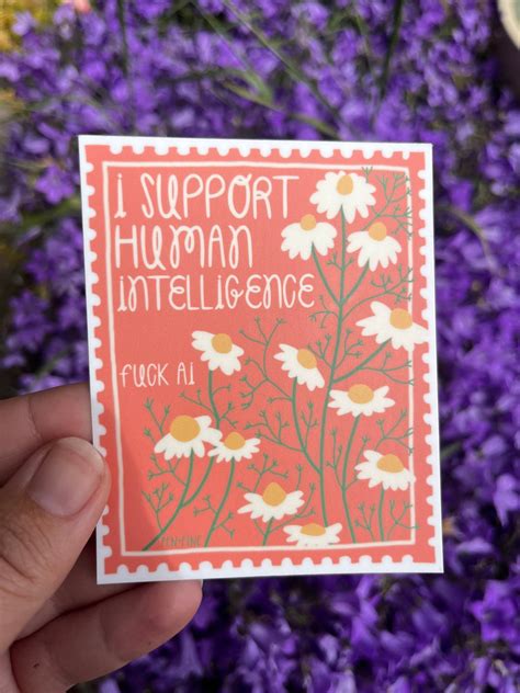Anti Ai Human Intelligence Sticker Penpine