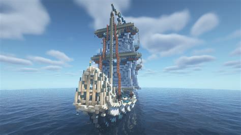 Little Fantasy Ship I Built For My First Post Rminecraft