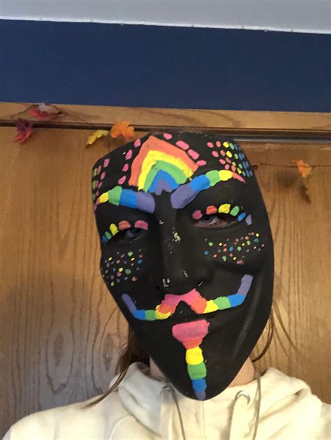 Rainbow Hacker Mask Etsy