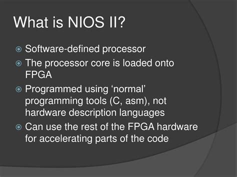 PPT Comparison Of Altera NIOS II Processor With Analog Devices TigerSHARC PowerPoint