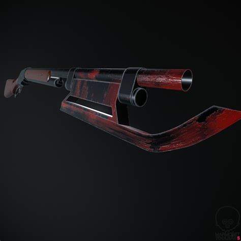 Artstation M1887 Shotgun With Axe Attachment