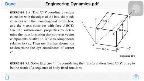 The XYZ Coordinate System Coincides With The Edges Chegg Com