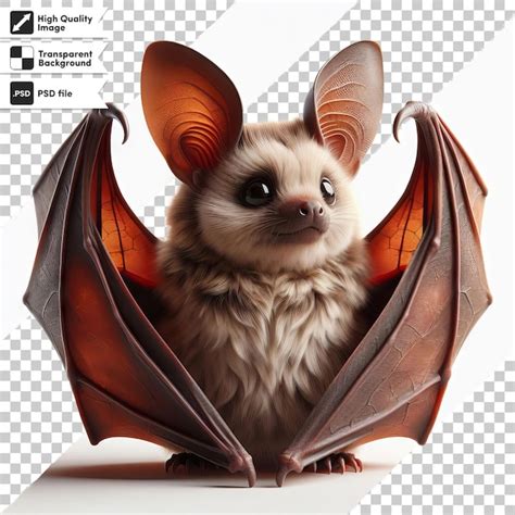 Premium Psd A Mouse That Has A Bat On Its Back