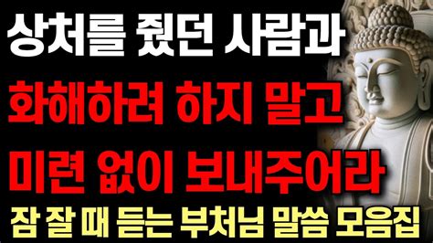 나를 아프게 했던 사람과 절대 화해하면 안 되는 이유 노후에 반드시 알아야 할 인간관계 조언 I 부처님 말씀 I 석가모니 I 처세술 I 조언 I 명언 I 오디오북 I