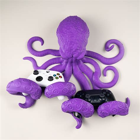 3d Printable Octopus Controller And Headphone Holder By Stlflix