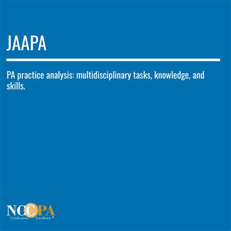 Jaapa Pa Practice Analysis Multidisciplinary Tasks Knowledge And