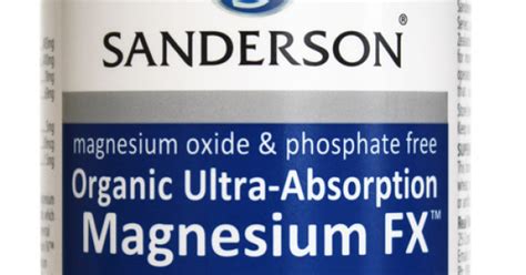 Sanderson Organic Magnesium Fx 120 Tablets Birkenhead Health