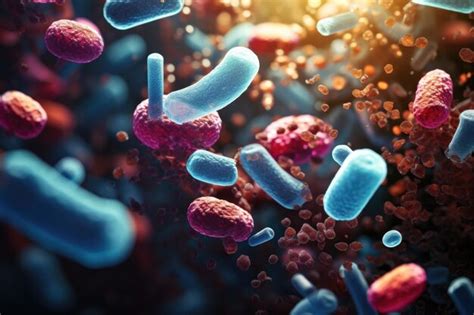 Probióticos Bacterias Microscópicas Para La Salud Foto Premium