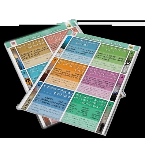 Les 12 Psoukim 12 Passages De Torah Store Tsivot Hachem