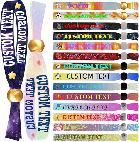 Custom Fabric Wristbands Customized Personalized Text And Logo Party